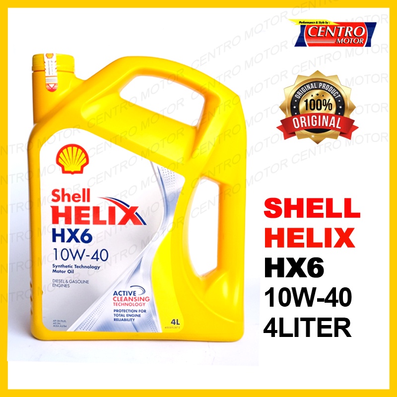 Jual SHELL HELIX HX6 10W40. 4LITER | Shopee Indonesia