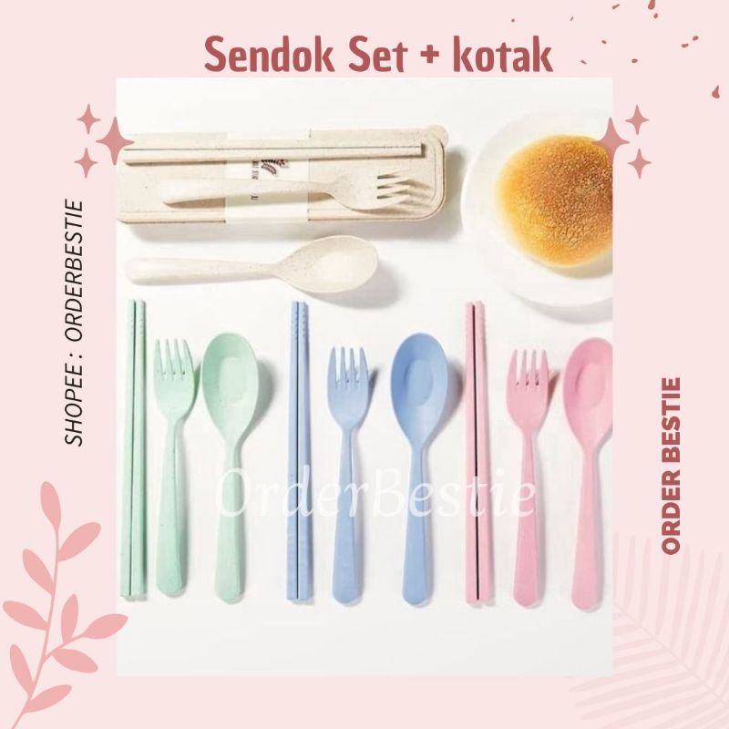 Jual 02 SENDOK MAKAN SET BOX SENDOK TRAVELLING SENDOK SET KOTAK SENDOK ...