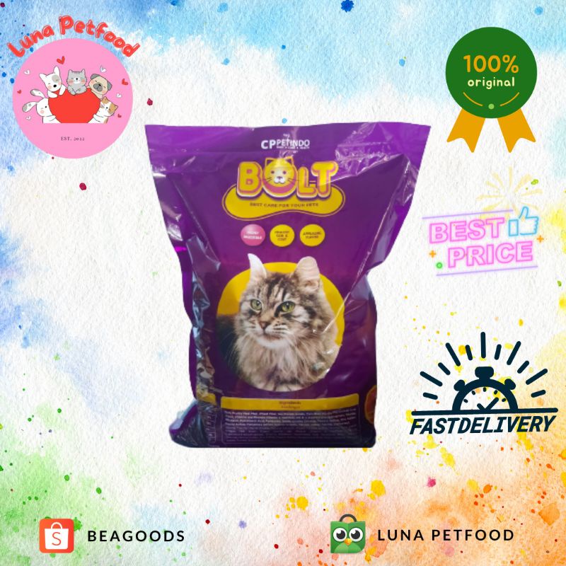Jual Bolt Repack 1kg / Makanan kucing Bolt repack 1kg murah | Shopee ...