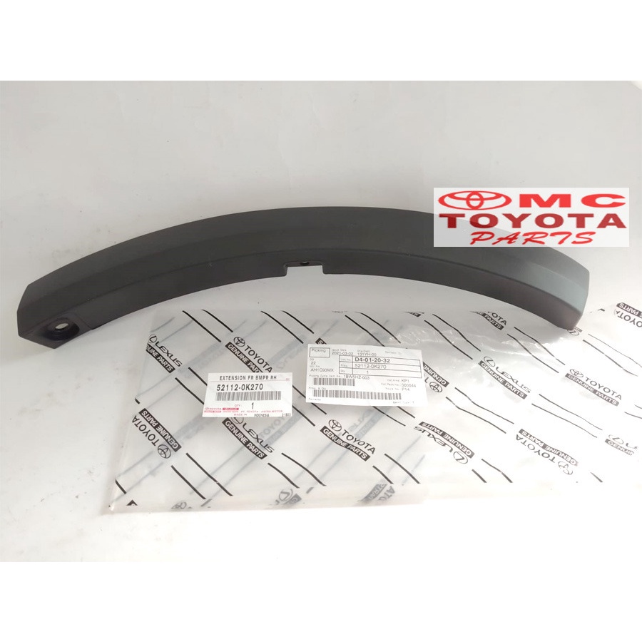 Jual Moulding Extension Bumper Depan Kanan Fortuner VRZ 52112-0K270 ...