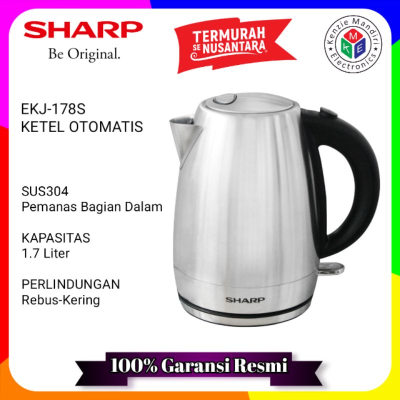 Jual SHARP Kettle Listrik 1,7 Liter EKJ-178S | Shopee Indonesia