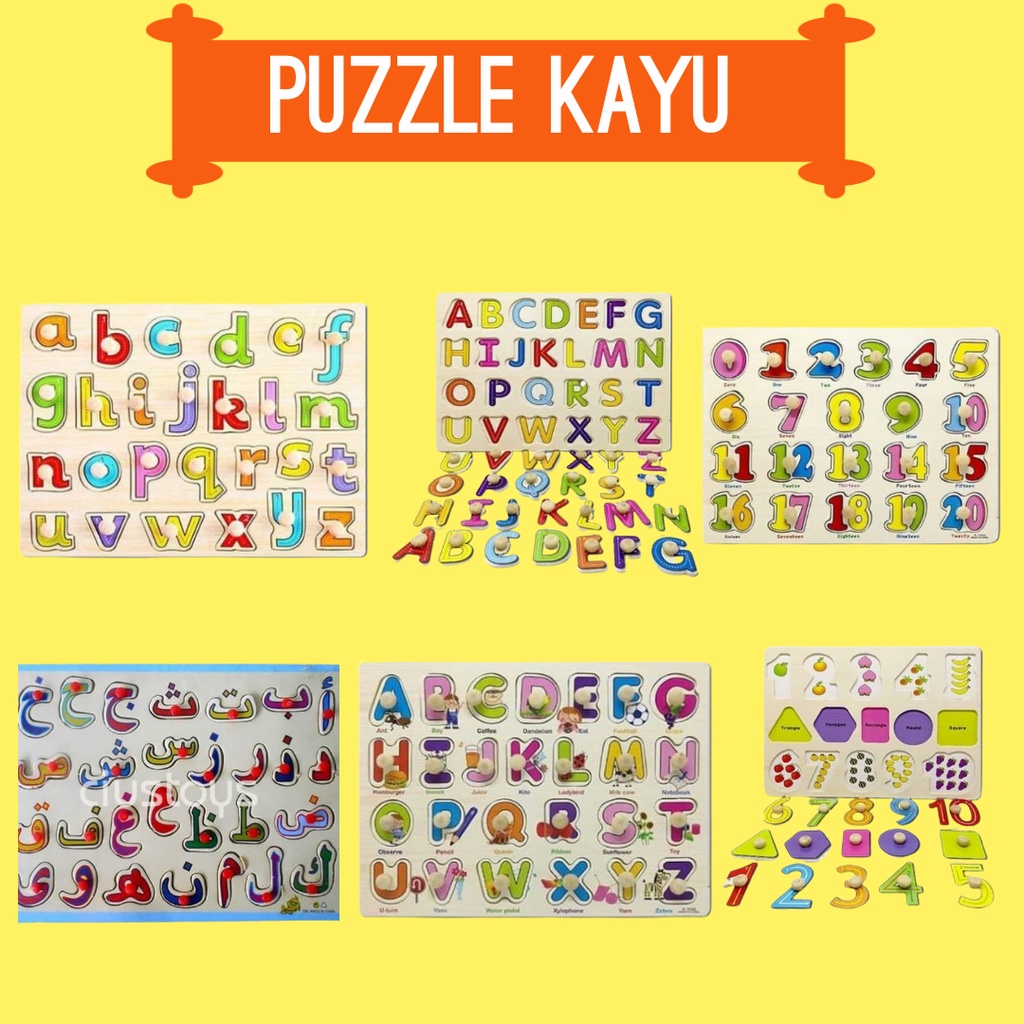 Jual Puzzle Anak Puzzel Kayu Mainan Edukasi Pazel Knob Puzel Game Puzle ...