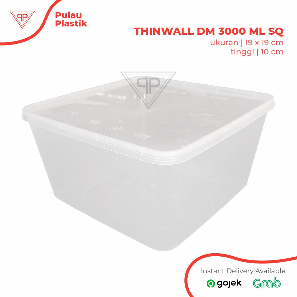 Jual Thinwall Kotak 3000ml Box Makanan Kotak Makanan Food Container