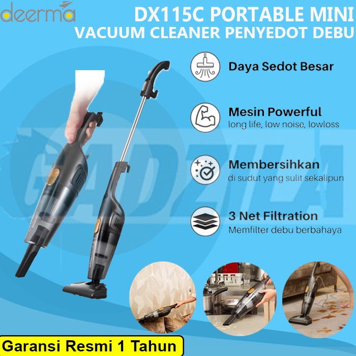 Jual DEERMA DX115C PORTABLE MINI VACUUM CLEANER PENYEDOT DEBU | Shopee ...