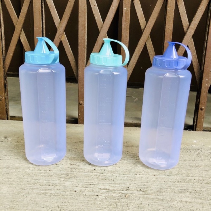 Jual Botol saus plastik Vita 1000 ml warna warni dengan takaran ...