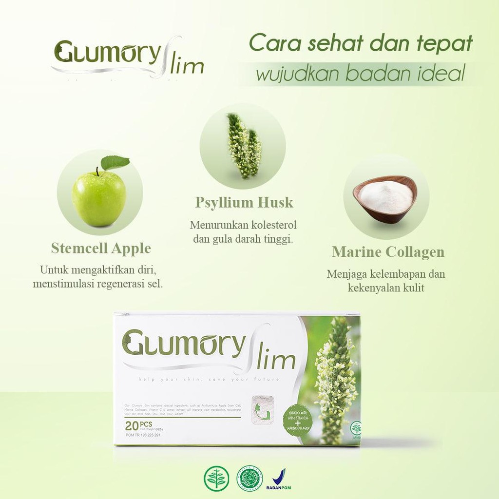 Jual Glumory Slim Minuman Pelangsing Pendamping Diet dengan Phsyllium ...