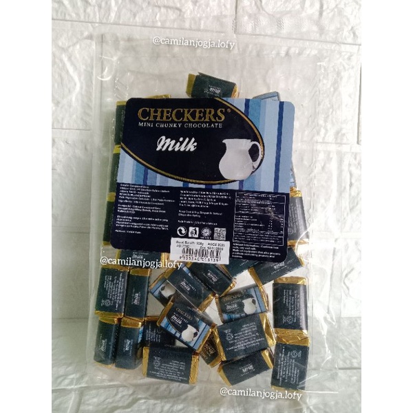 Jual Checkers Mini Chunky Chocolate / checkers almond Chocolate ...