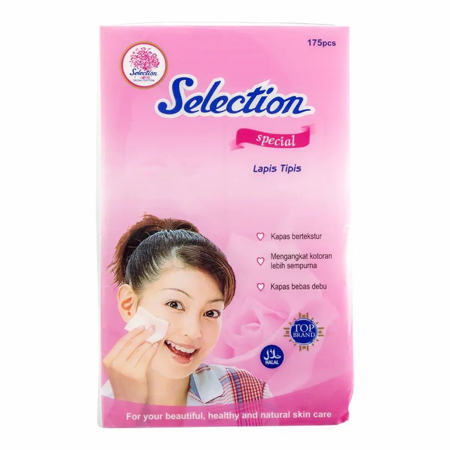 Jual KAPAS SELECTION Facial Cotton 50 gr - Kapas Selection Round 80s ...