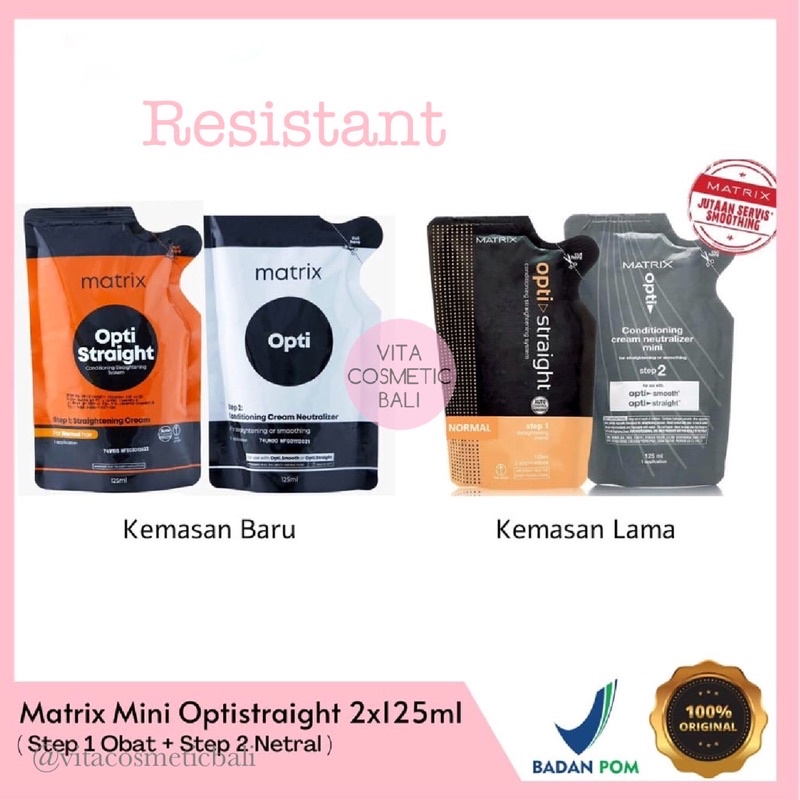 Jual Matrix Opti Straight Rebonding paket set Mini 125 ml Pelurus ...