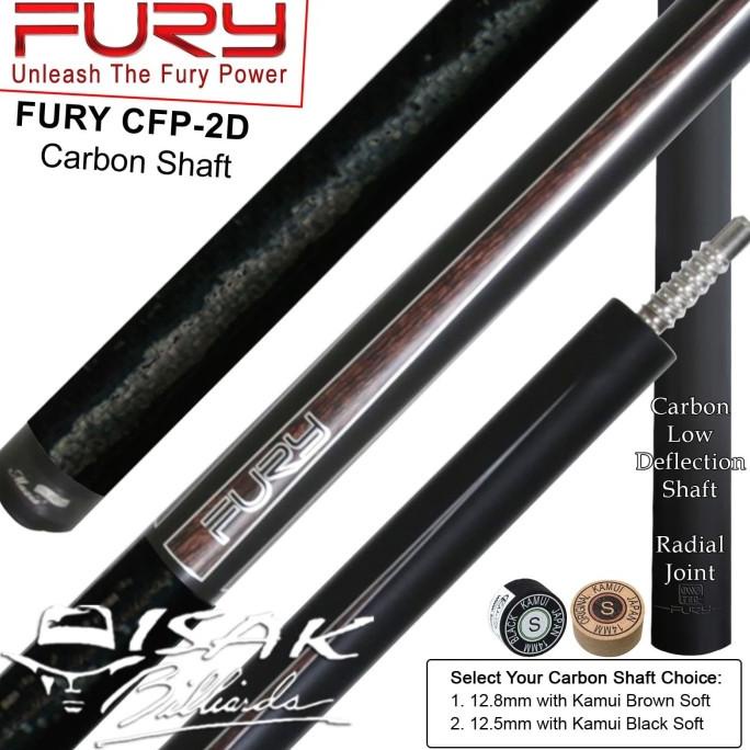 Jual Fury CFP-2D Cue - Carbon Shaft Low Deflection Kamui Billiard Stick ...