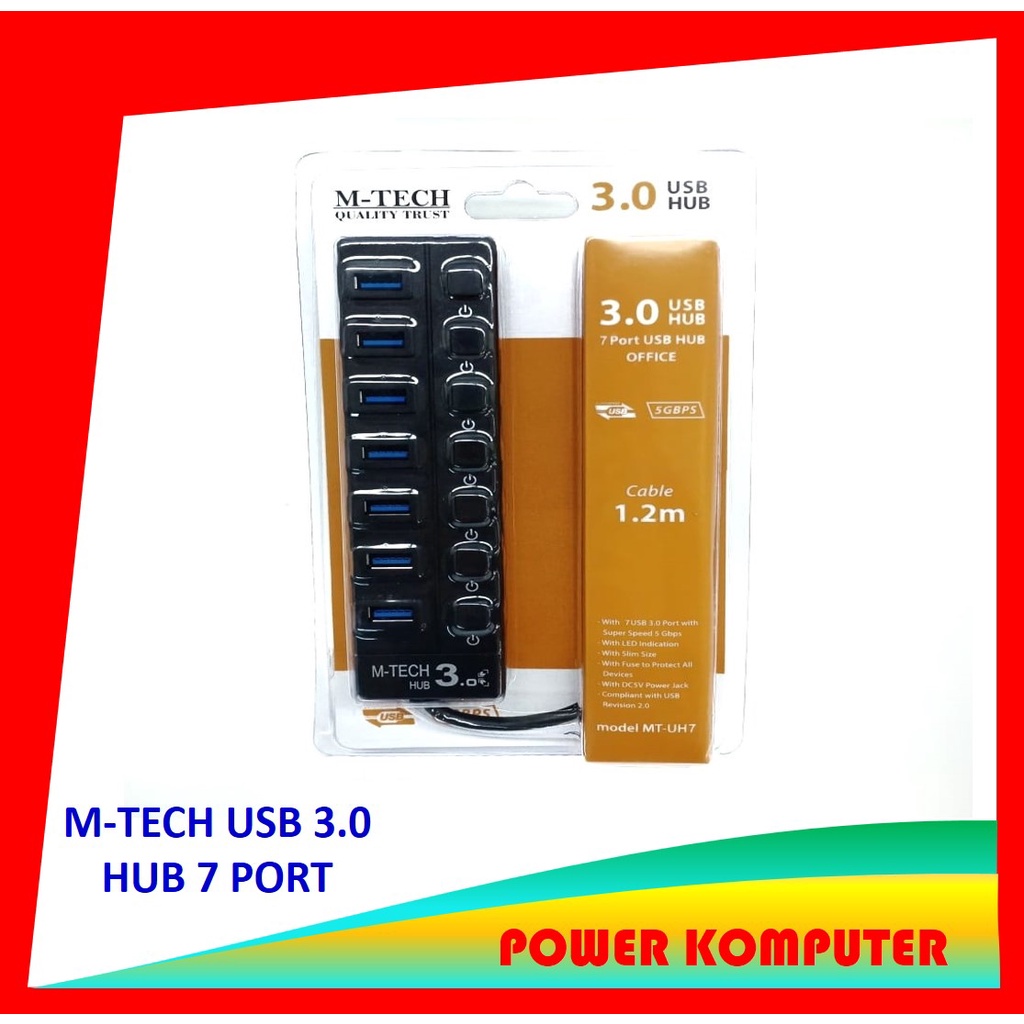 Jual M-Tech USB Hub 3.0 USB Hub 7 Port USB Hub 7 Port 3.0 USB Hub 3.0 ...