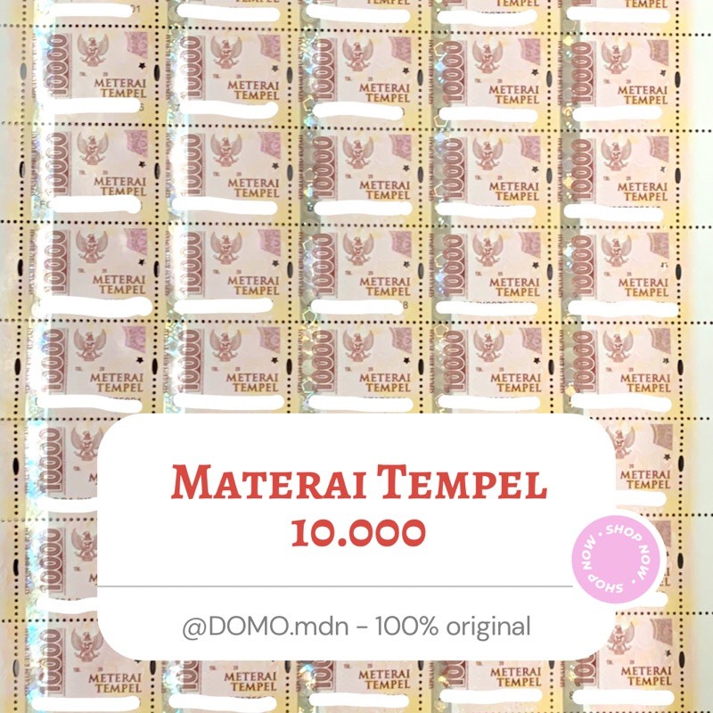 Jual MATERAI TEMPEL ASLI 10000 PERURI KANTOR POS INDONESIA 10.000 6000 3000 sepuluh ribu ...