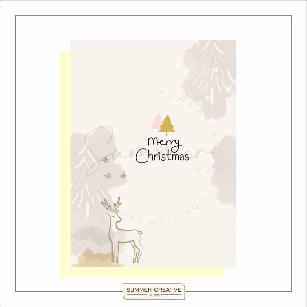 Jual Personalized Blank Card / Blank Note - XN06 / Thank You Card ...