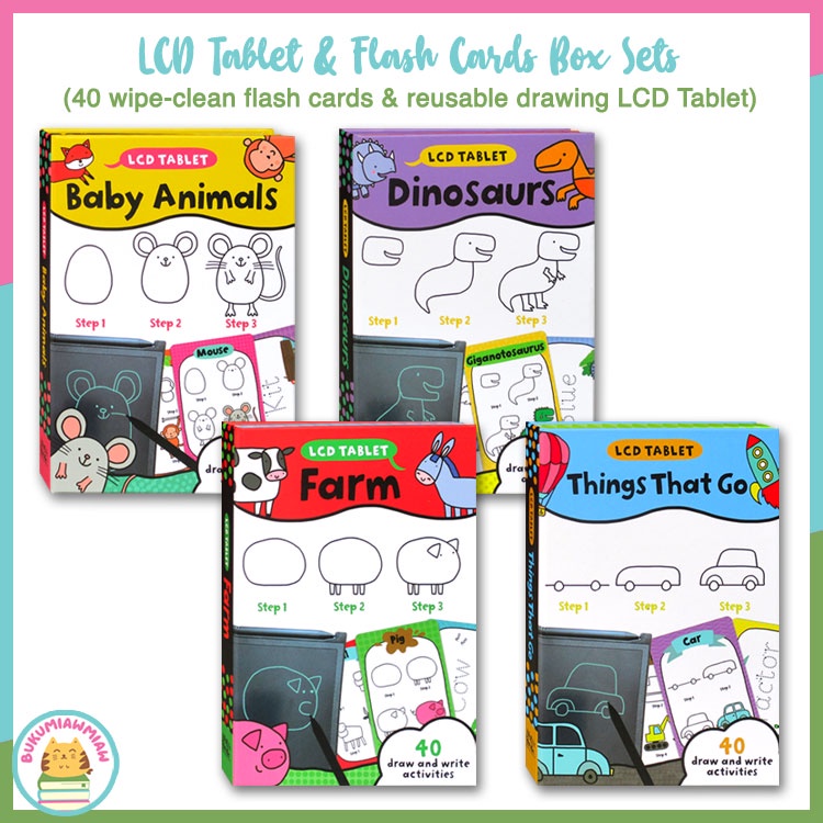 Jual LCD Tablet & Flash Cards Box Sets Farm / Baby Animals / Things ...