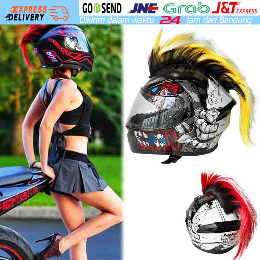 Jual Punk Wig / Rambut Palsu Helm Motor / Sepeda Multifungsi Bahan ...