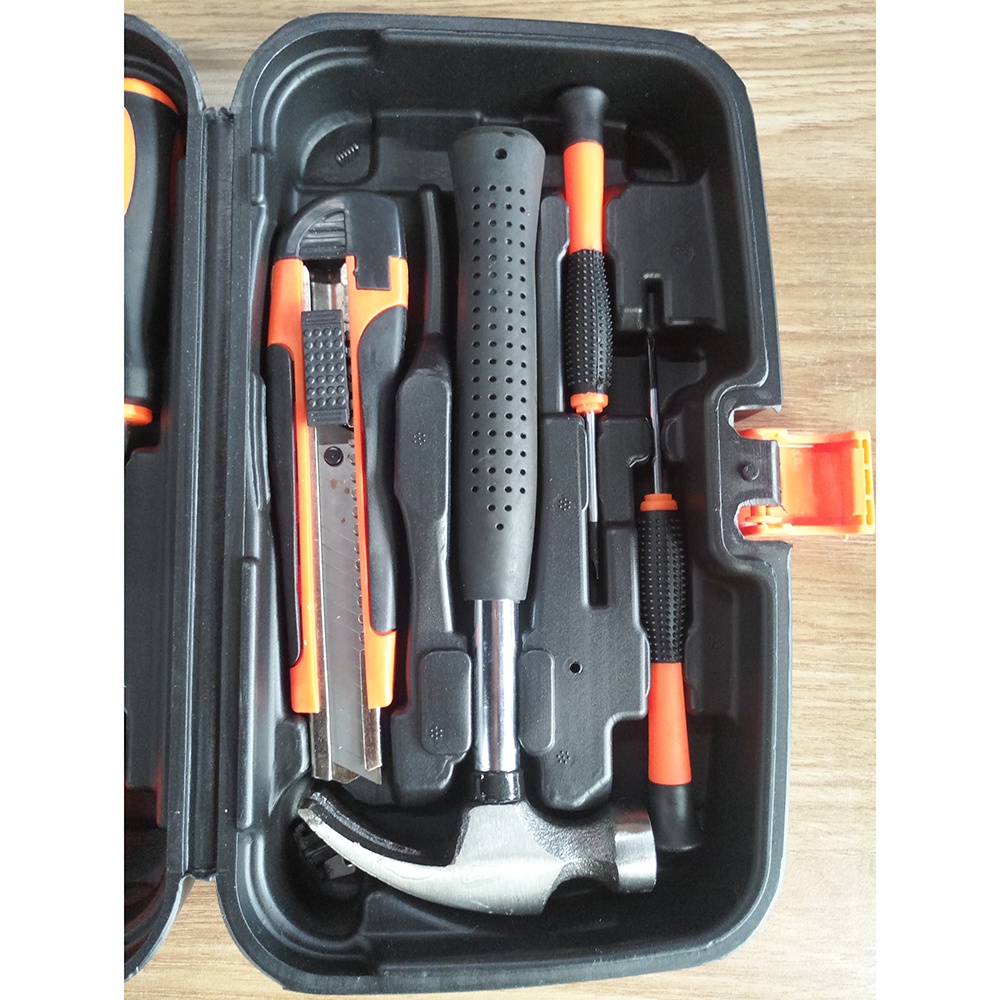 Jual Set Perkakas Alat Tukang 8 pcs PLUS Tool Box Palu Obeng Meteran ...