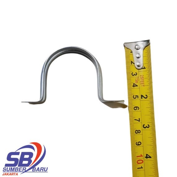 Jual Klem Omega 1,5 inchi Klem Pipa Paralon ke Tembok Besi Plat 1 1/2 ...