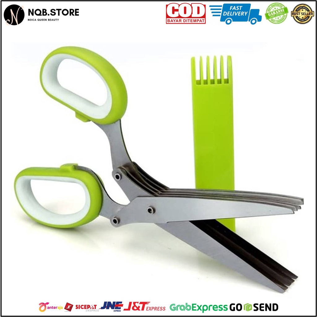 Jual NQB - Gunting Sayur 5 Lapis Kitchen Scissor - Alat Dapur Pencacah ...