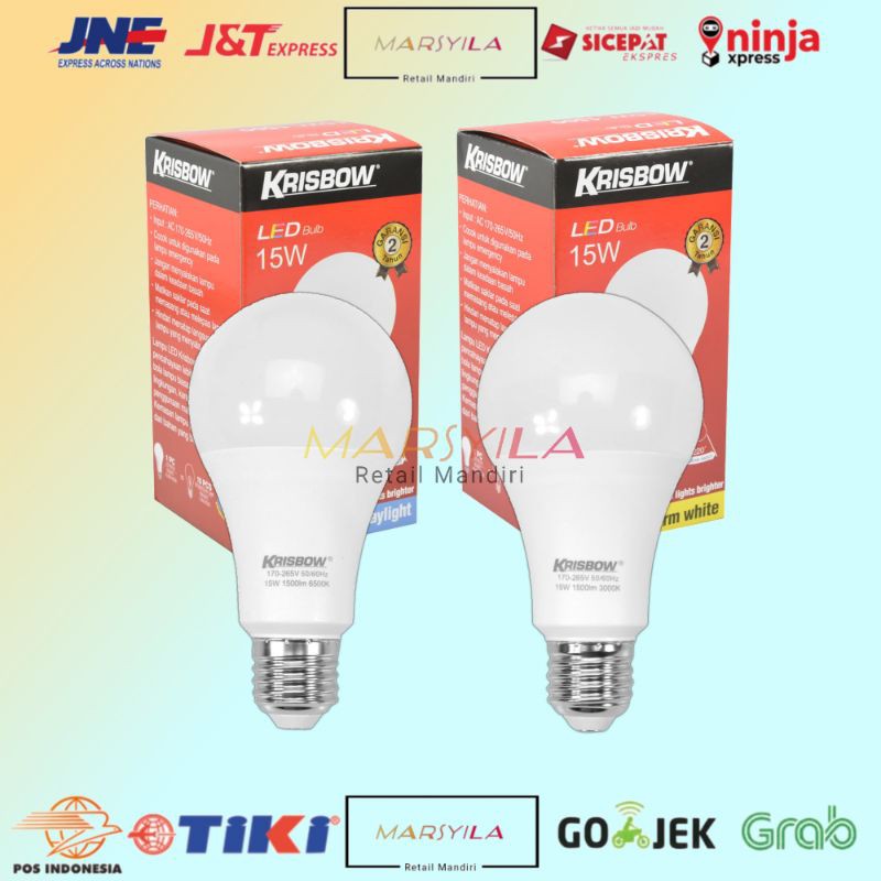 Jual LAMPU BOHLAM LED 15 W KRISBOW | LED BULB KRISBOW | LAMPU RUMAH TANGGA | Shopee Indonesia