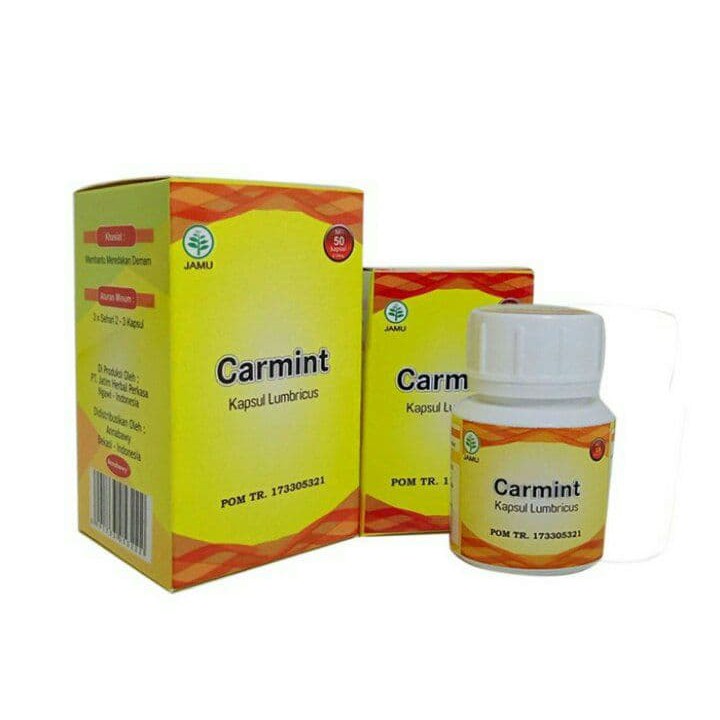Jual Carmint 50 kapsul carmin extrak kapsul cacing obat tipes,(bukan ...