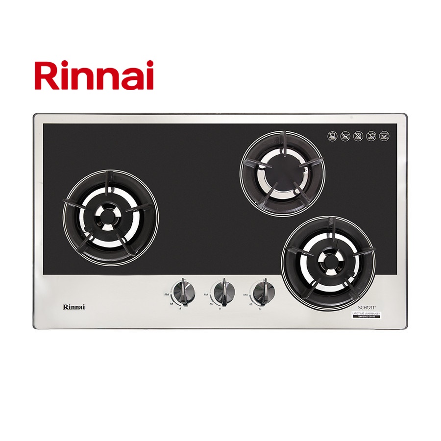 Jual Rinnai Kompor Tanam Tiga Tungku / RB-3SS-C (GB) | Shopee Indonesia