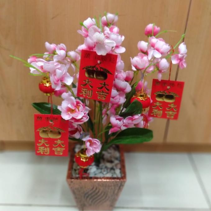 Jual Pohon Bunga Imlek Meihua Angpao Sincia Paket Aksesoris | Shopee ...