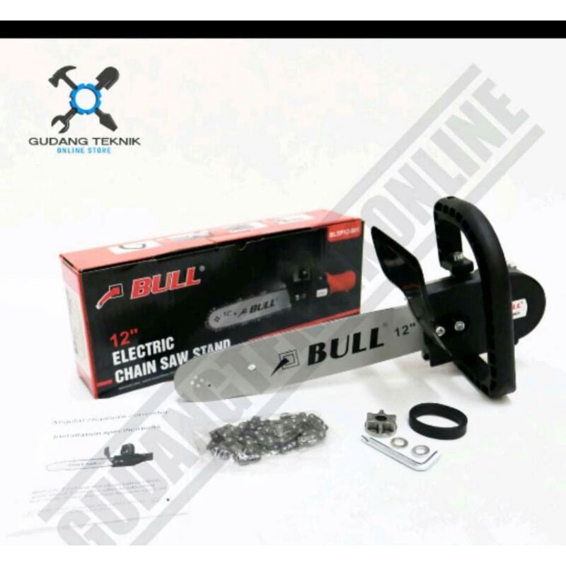 Jual Chainsaw Mini BULL Electric Chain Saw Stand 12inch BULL Adaptor ...