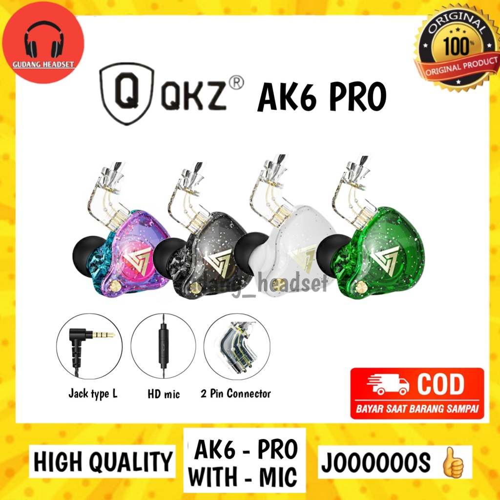 Jual Qkz AK6 PRO Earphone Headset Gaming Hp Murah Meriah Dynamic Mega ...