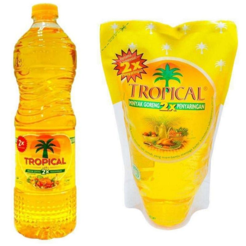 Jual Minyak Goreng Tropical Botol & Pouch 1 Liter/Pcs - ECERAN | Shopee Indonesia