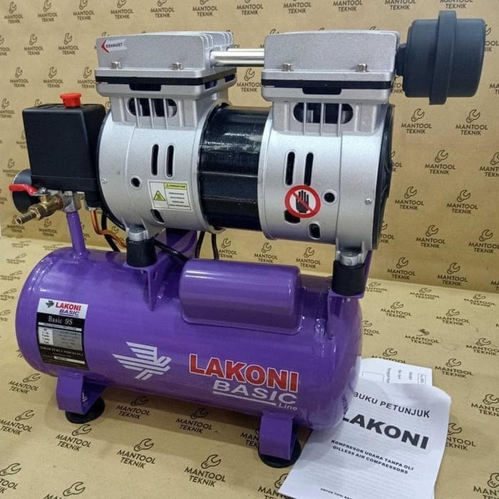 Jual Kompresor Lakoni Basic 9 S / 9S Silent Oilles 0.75 HP | Shopee ...