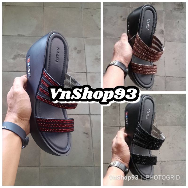 Jual Calbi KLX.1818 Sandal Wedges Wanita | Shopee Indonesia