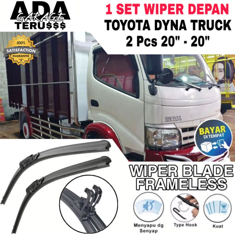 Jual Wiper Blade Frameless Mobil Truck Toyota Dyna Sepasang Ukuran 20" & 20" Full Karet Anti ...