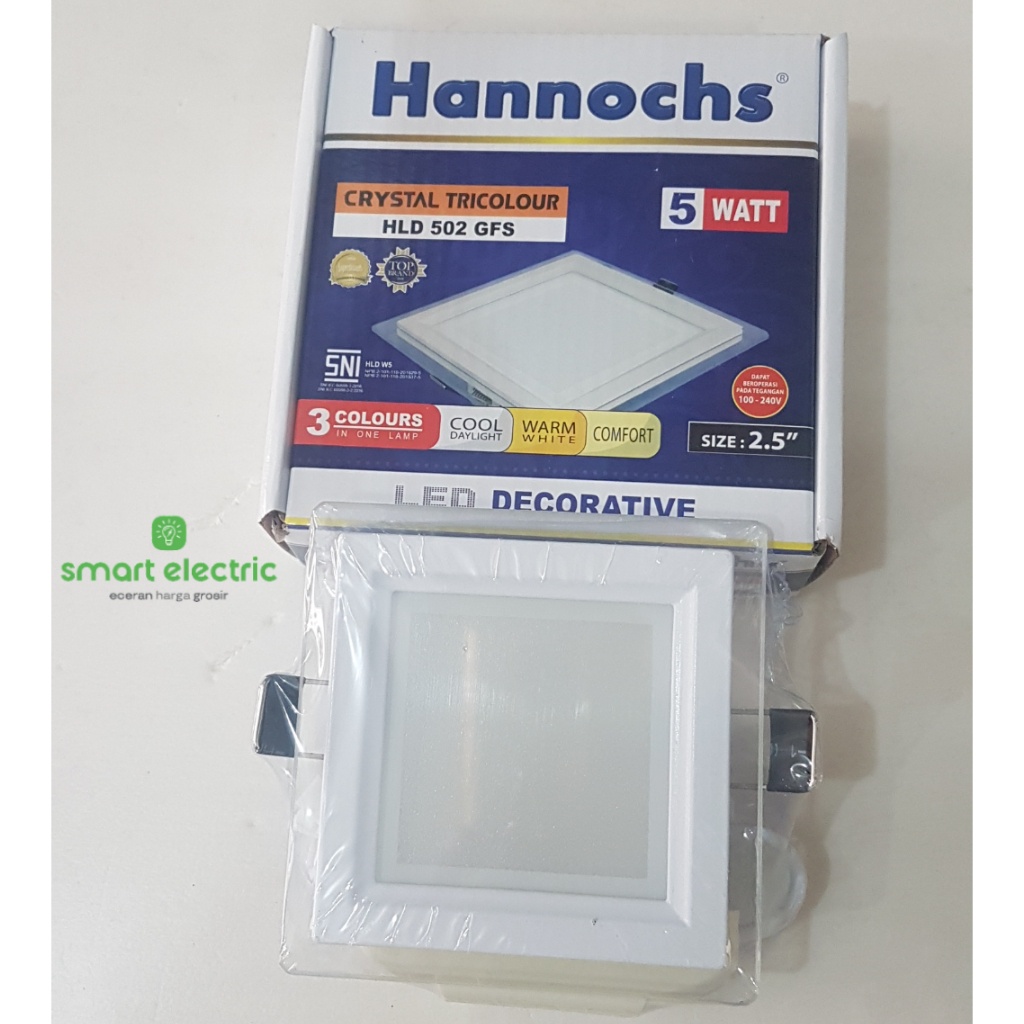 Jual Hannochs Crystal 5 Watt HLD 502 GFS Lampu Downlight LED Plafon ...