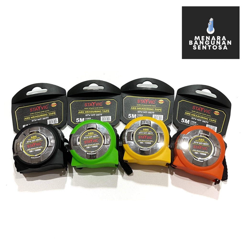 Jual Meteran Stayvic ABS Warna 5m - Rol Meter Tukang 5 Meter - Measure ...