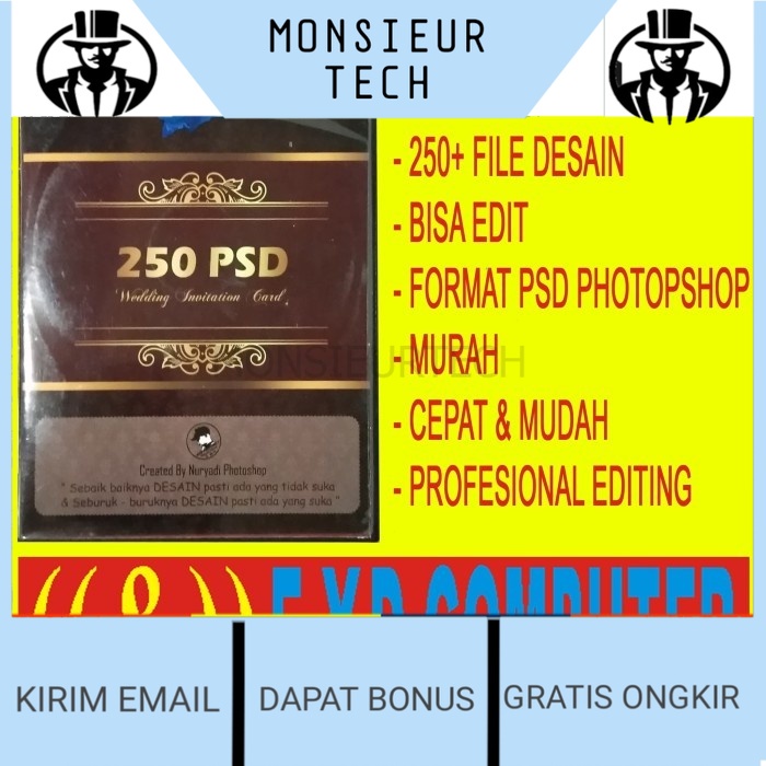 Jual READY 250 TEMPLATE UNDANGAN FORMAT PSD PHOTOSHOP KOLEKSI DESAIN ...