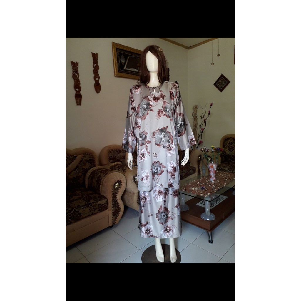 Jual Baju Kurung Melayu Preloved (Abu bunga) | Shopee Indonesia