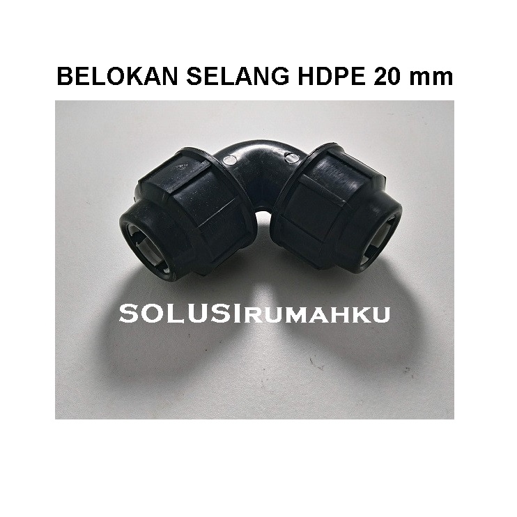 Jual Knee Polos HDPE 1/2" Knie Selang ke Selang PE Hitam Selang PDAM 1/ ...