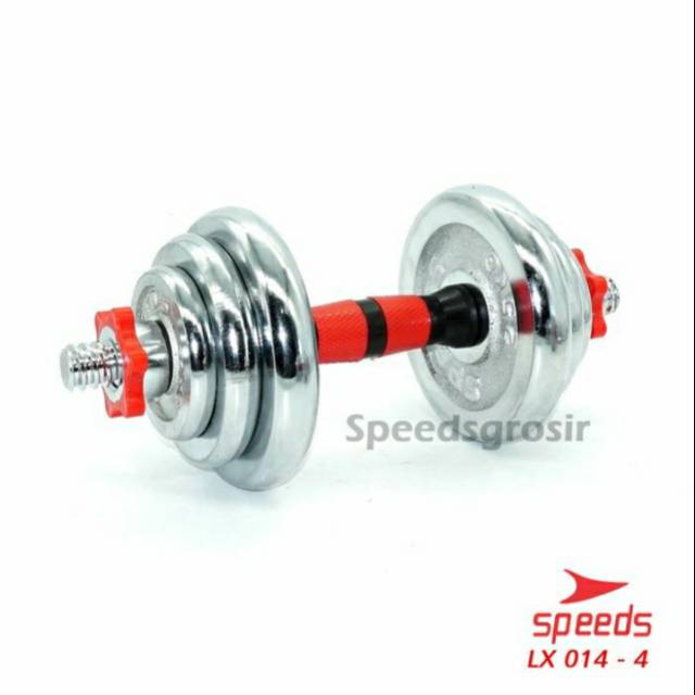 Jual Dumbell Barbel Set Max 20kg Tiang Angkat Beban Besi 014-4 + Box ...