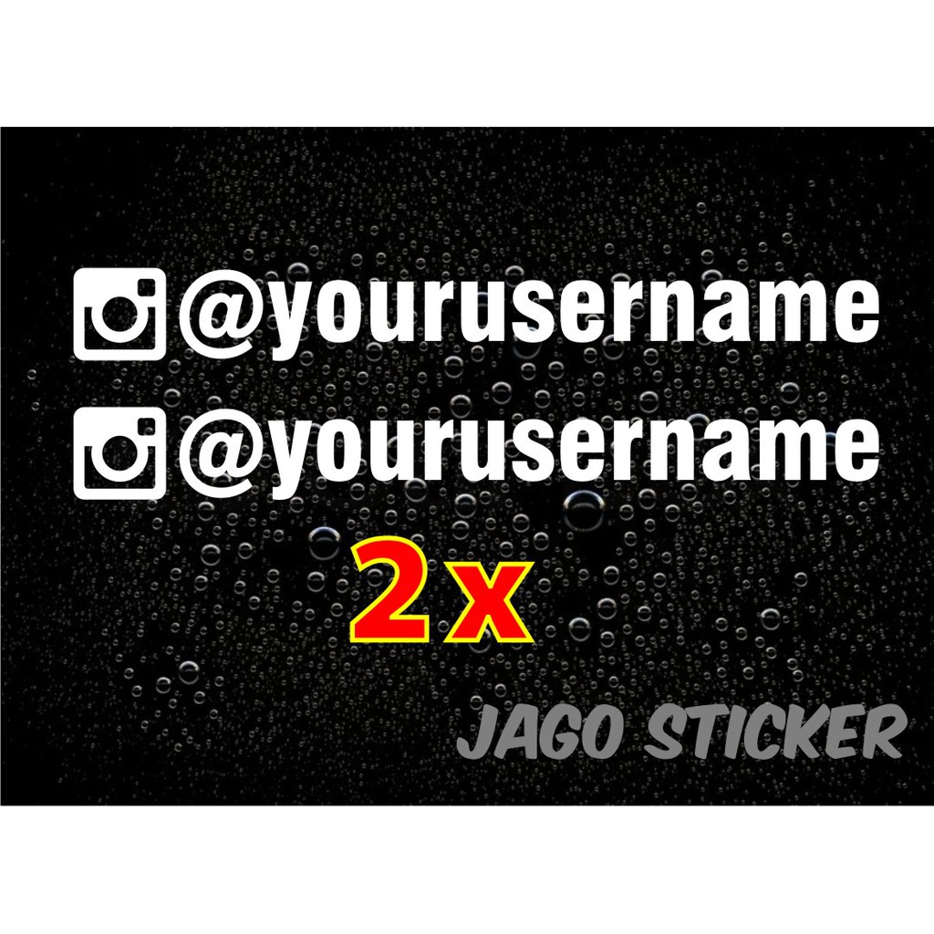 Jual Sticker Cutting / Stiker Visor / Kaca Mobil Nama Instagram ...