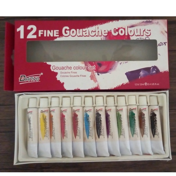 Jual Cat Air Gouache 12 fine Colour | Shopee Indonesia