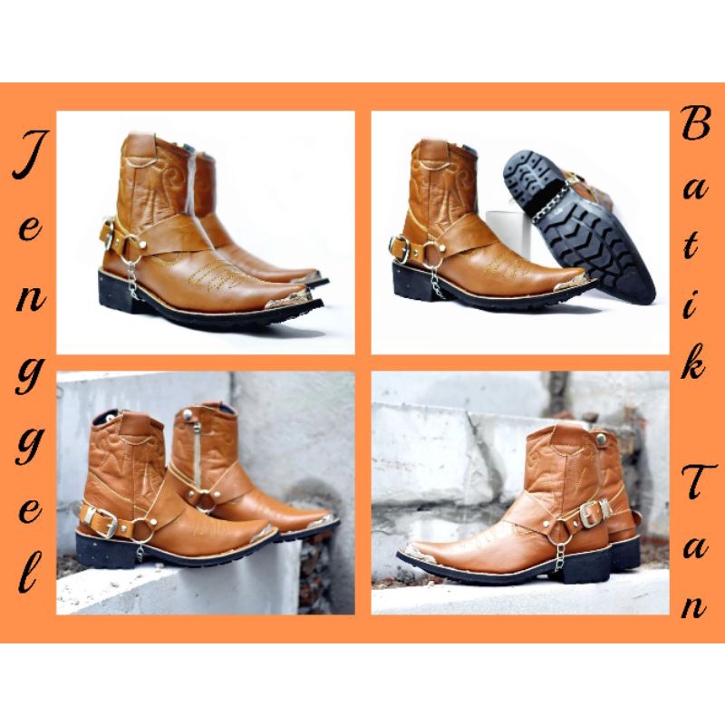 Jual SEPATU BOOT JENGGEL BATIK TIPE A1 TAN / BOOTS SAFETY / UJUNG BESI ...