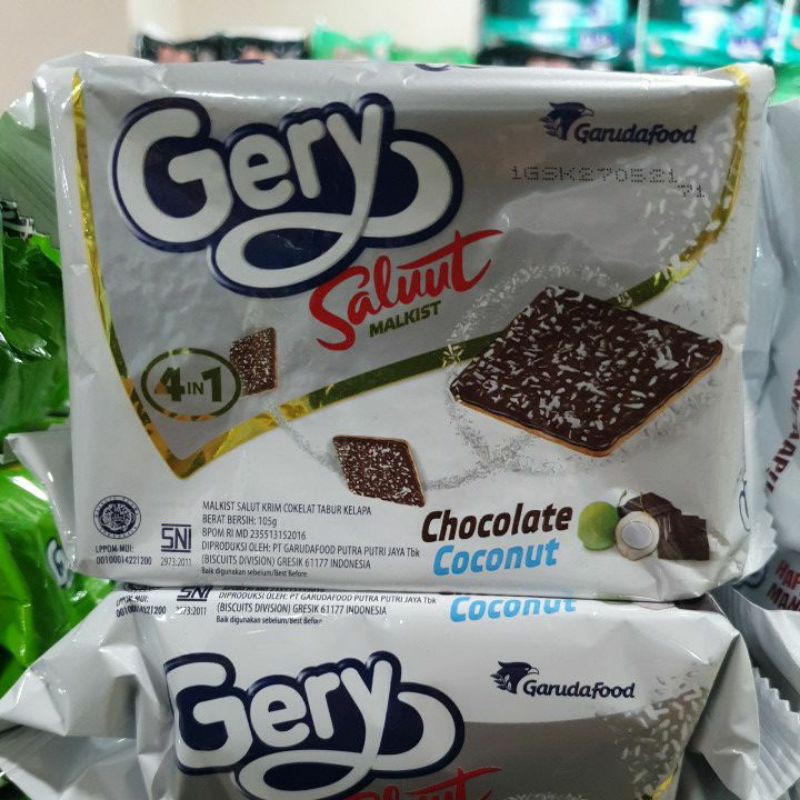 Jual Gery saluut malkist chocolate coconut 105g | Shopee Indonesia