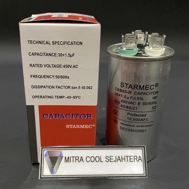 Jual Kapasitor AC 30/1,5 Mikro | capasitor untuk ac lg 1 pk 30 + 1,5 uf ...