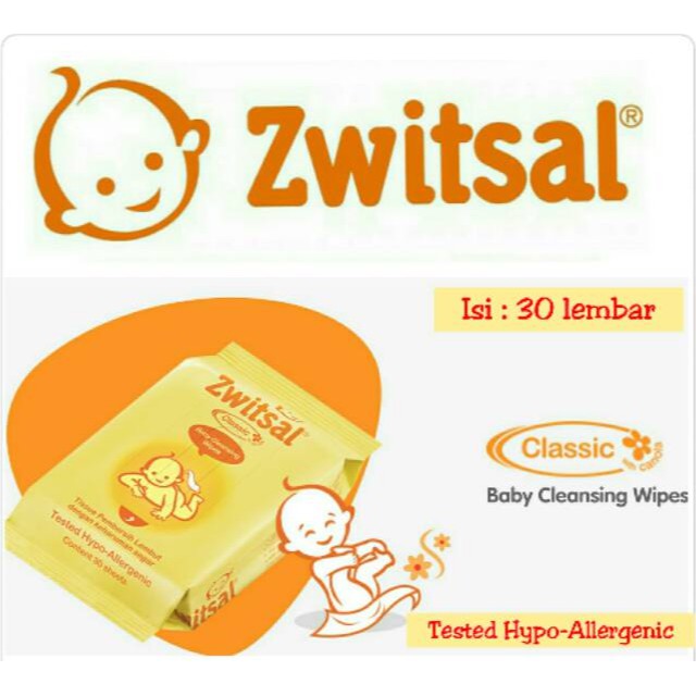 Jual Unik Tissue Basah Zwitsal Classic 30 Sheets Tissue Basah ...