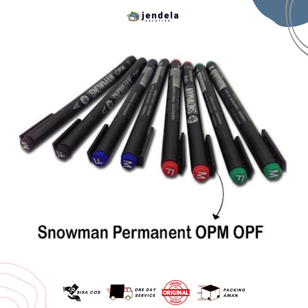 Jual Spidol Snowman OPF & OPM Spidol Snowman Permanen Marker - ATK ...