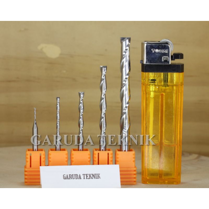 Jual Mata ROUTER CNC 2Flute Spiral FLAT ROUTER BITS endmill for WOOD ...