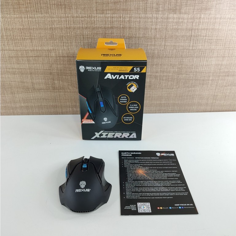 Jual Rexus Aviator Xierra Professional Wireless Gaming Mouse (RXM-S5 ...