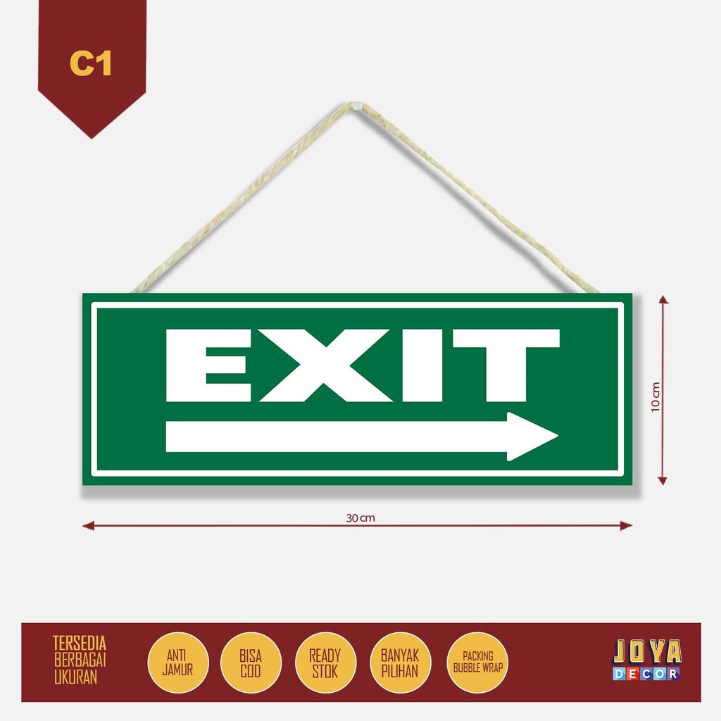 Jual Sign Board Papan Petunjuk Exit CC1 | Shopee Indonesia
