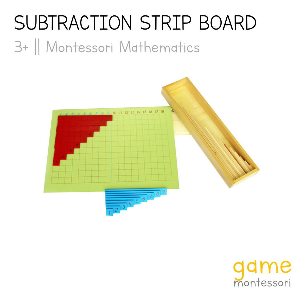 Jual Game Montessori Subtraction Strip Board with cards | Shopee Indonesia