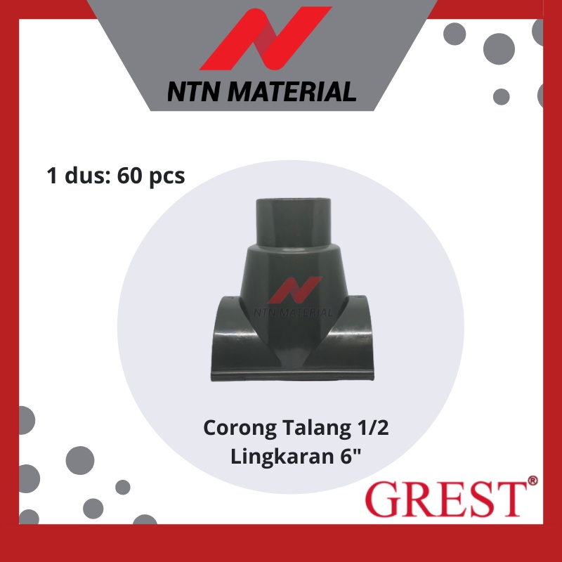 Jual Corong Talang 1/2 Lingkaran/Oval 6" inch Grest Fitting Pipa PVC ...